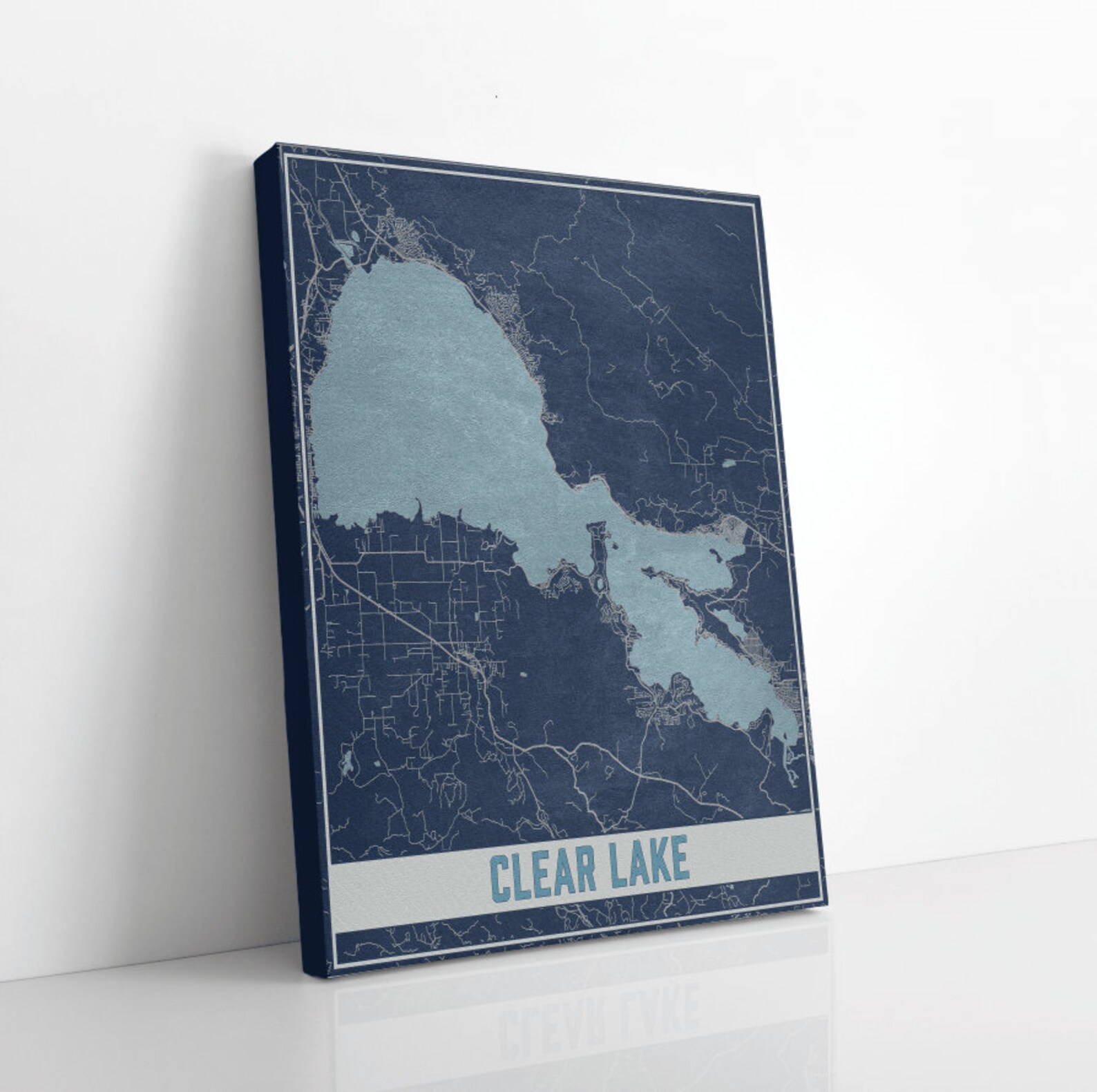 Clear Lake California Map Print Clear Lake Magnetic Poster - Etsy