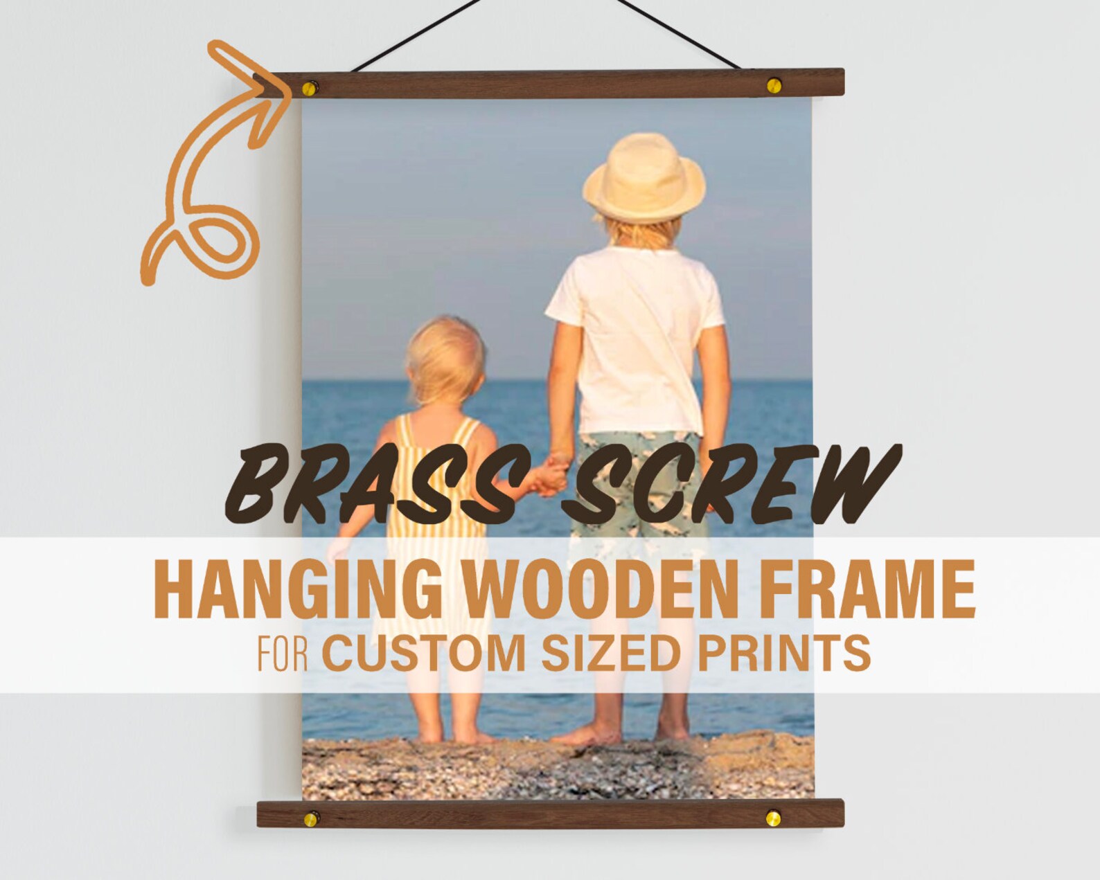 Hanging Wooden Magnetic Picture Frames Hanging Frame - Etsy