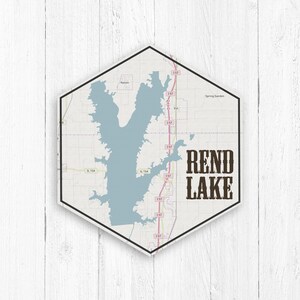 Rend Lake Illinois Hexagon Canvas, Rend Lake Canvas Print, Lakes of ...