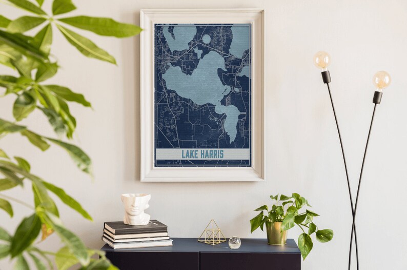 Lake Harris Florida Map Print Lake Harris Magnetic Poster - Etsy