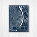 St Louis Missouri Blueprint Street Map Hanging Canvas Map of | Etsy