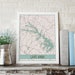 Lake Anna Virginia Map Print | Lake Anna Magnetic Poster Frame ...