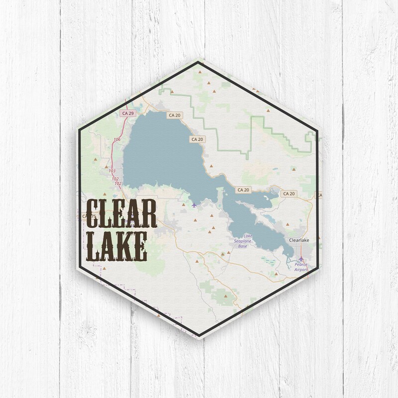 Clear Lake Ca Map - Etsy