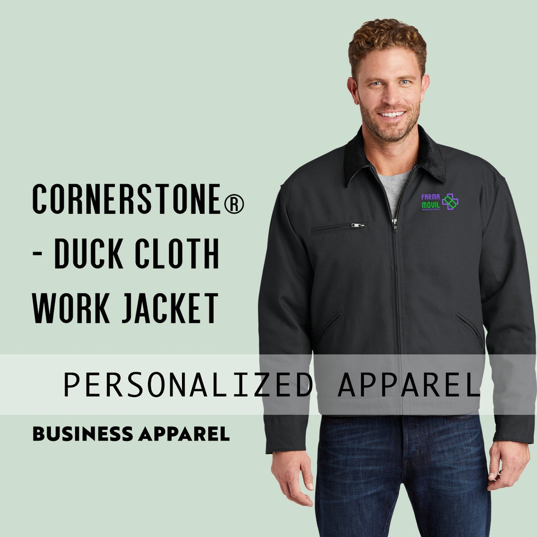 Cornerstone® - Duck Cloth Work Jacket | Personalized Work Jacket | Men ...