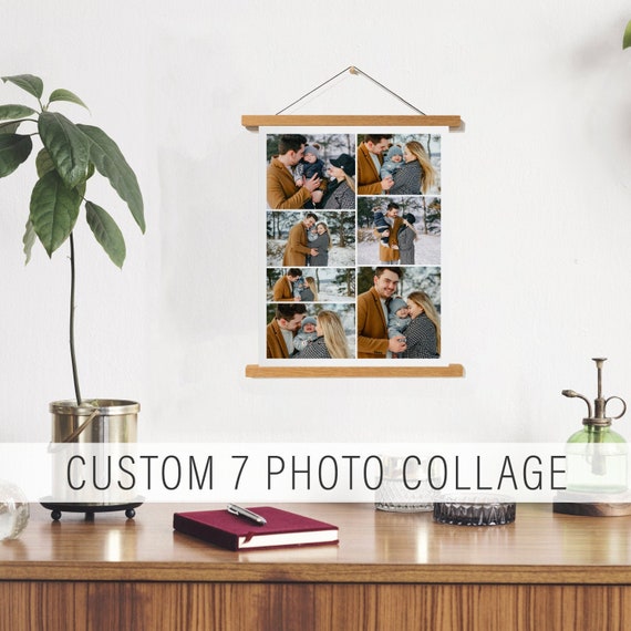 Customizable 7 Picture Collage Hanging Canvas Personalized | Etsy