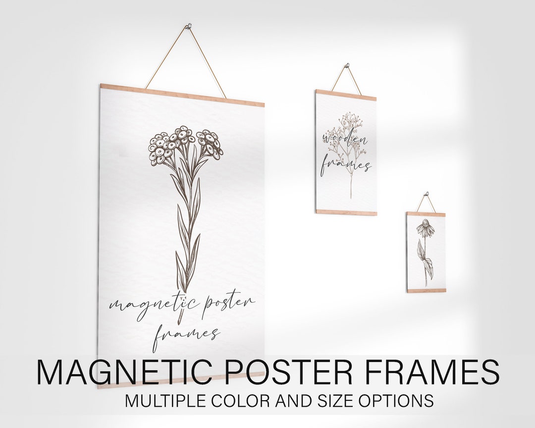 Hanging Wooden Magnetic Picture Frames Hanging Frame - Etsy