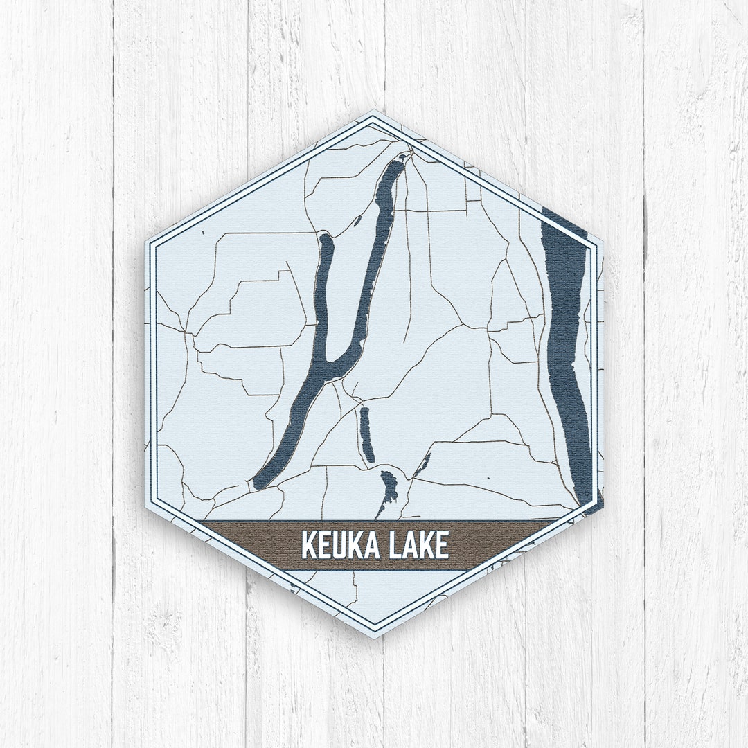 Keuka Lake New York Hexagon Print, Keuka Lake Canvas, Keuka Lake New ...