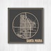 Santa Maria California Square Street Map Hanging Canvas Map - Etsy