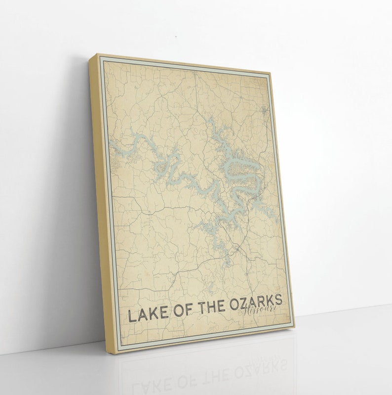 Lake of the Ozarks Missouri Street Map Print Lake of the | Etsy