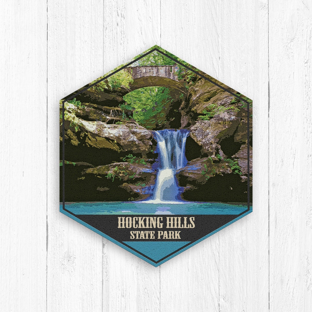 Hocking Hills State Park Hexagon Canvas, Hocking Hills State Park Print ...
