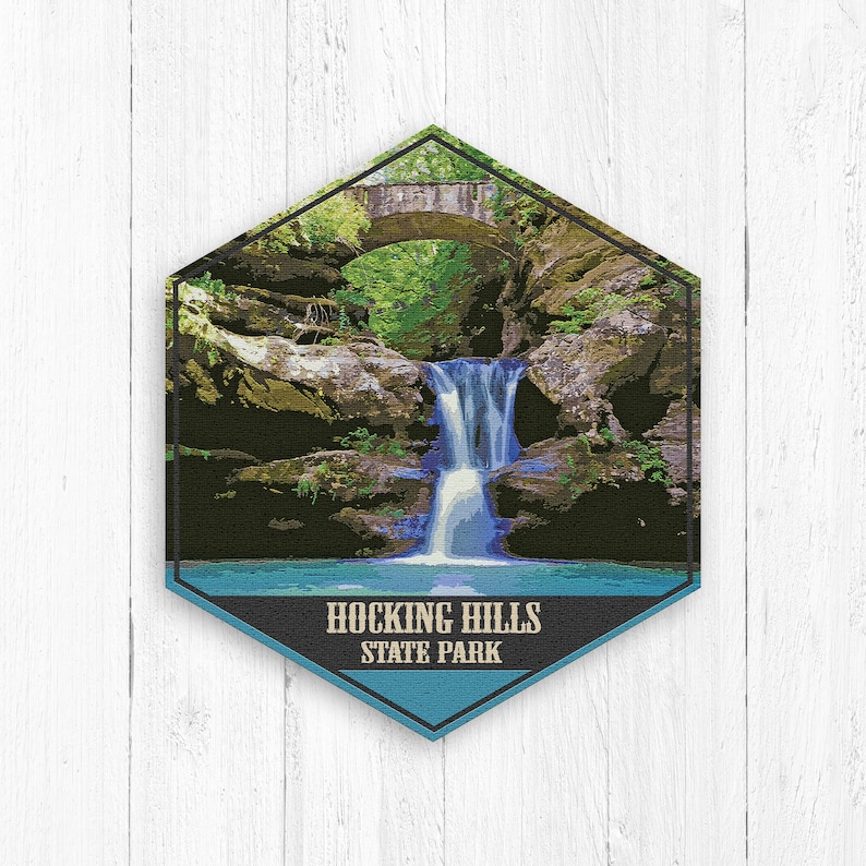 Hocking Hills State Park Hexagon Canvas, Hocking Hills State Park Print ...