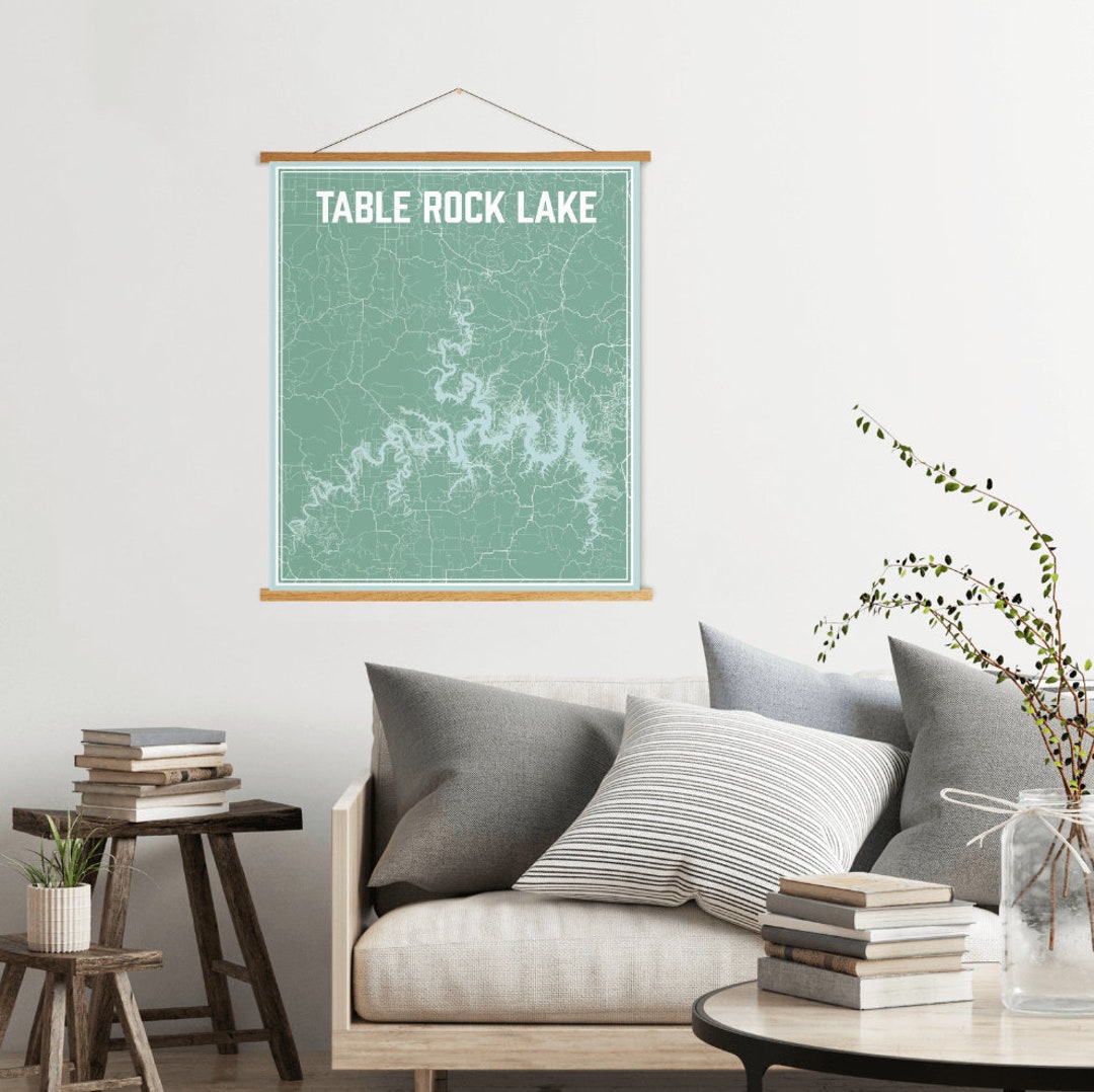 Table Rock Lake Missouri Street Map Print | Table Rock Magnetic Poster ...