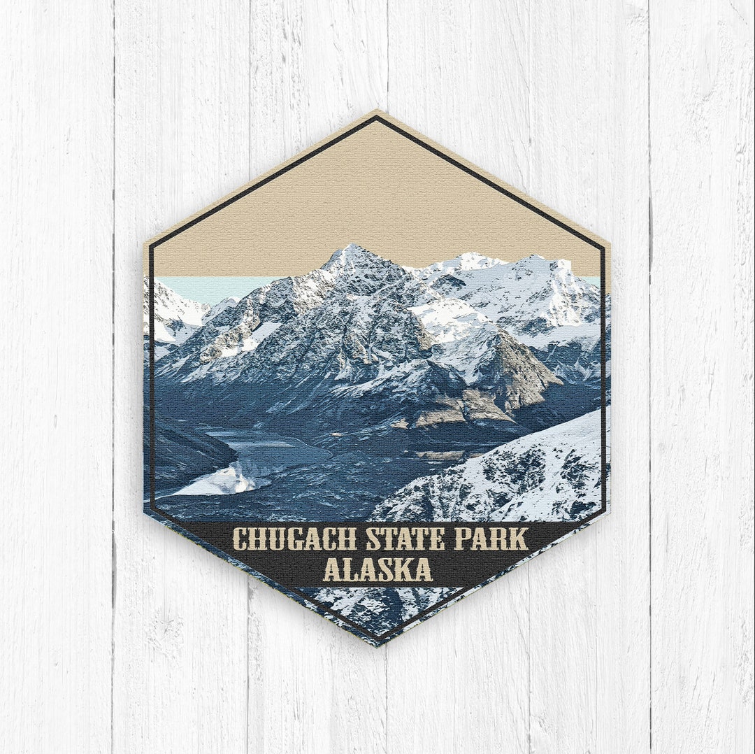 Chugach State Park, Alaska, Hexagon Canvas, State Park Canvas, State ...