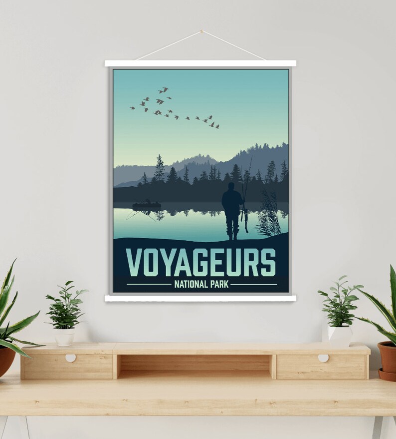 Voyageurs National Park Minnesota Modern Illustration Print - Etsy