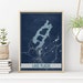 Lake Placid New York Map Print Lake Placid Magnetic Poster Frame ...