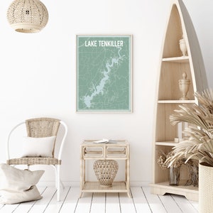 Lake Tenkiller Oklahoma Street Map Print Lake Tenkiller - Etsy