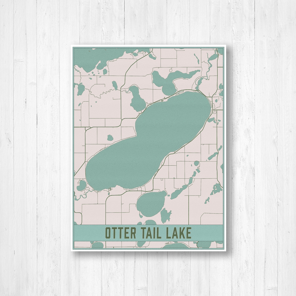 Otter Tail Lake Minnesota Map Print Otter Tail Lake Magnetic - Etsy