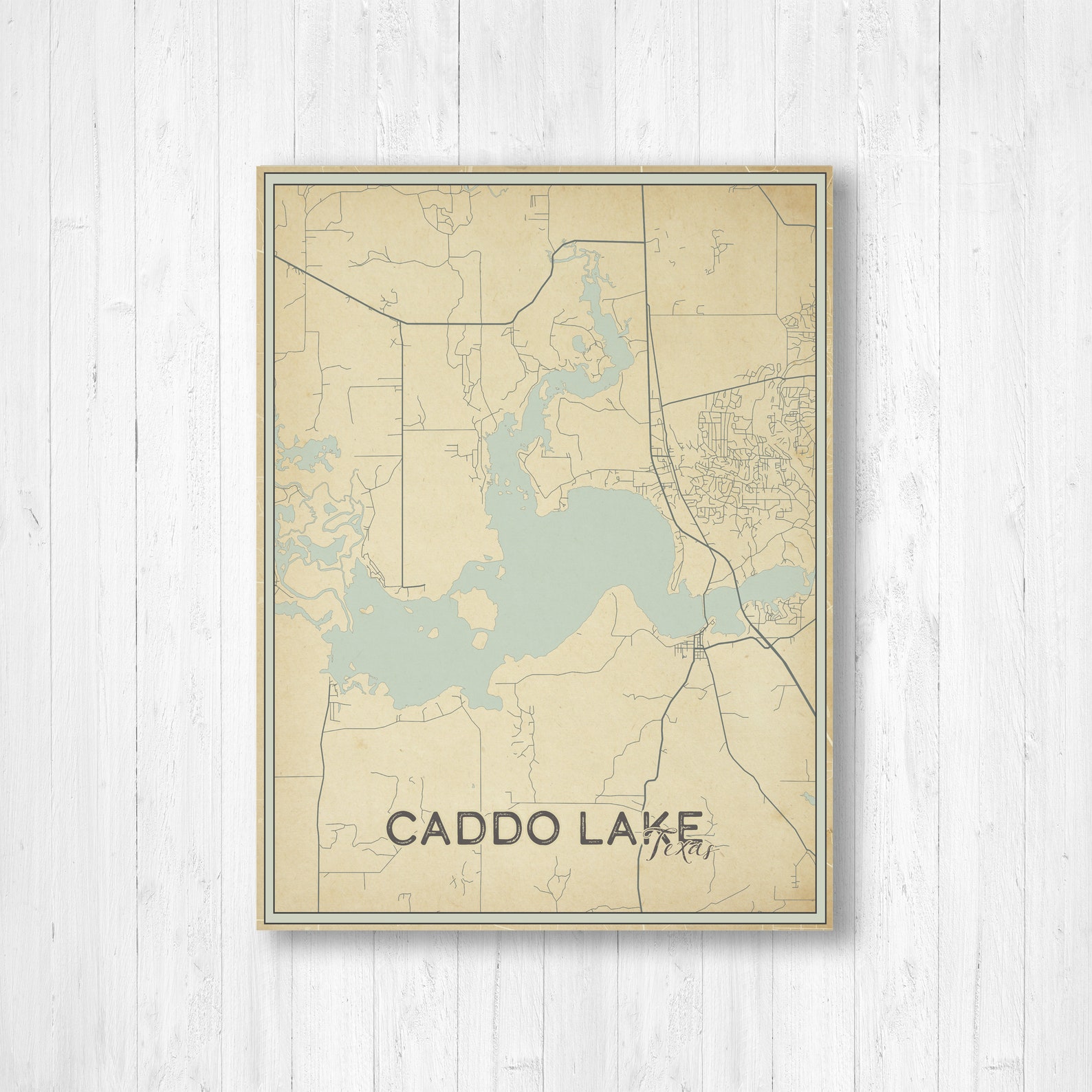 Caddo Lake Texas Street Map Print Caddo Lake Magnetic Poster - Etsy