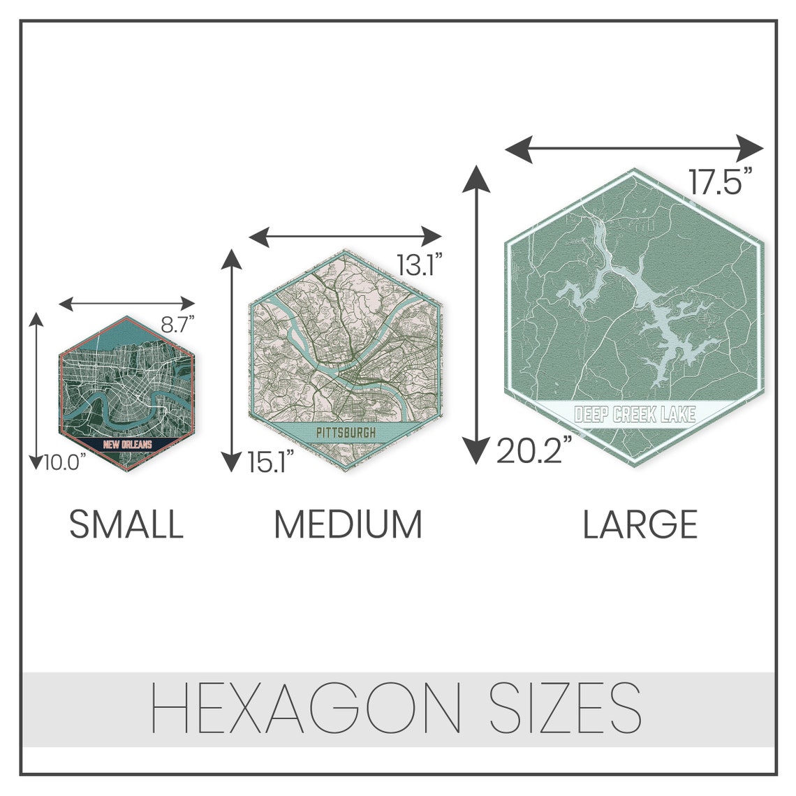 Denver Colorado Hexagon City Street Map Print by Printed - Etsy