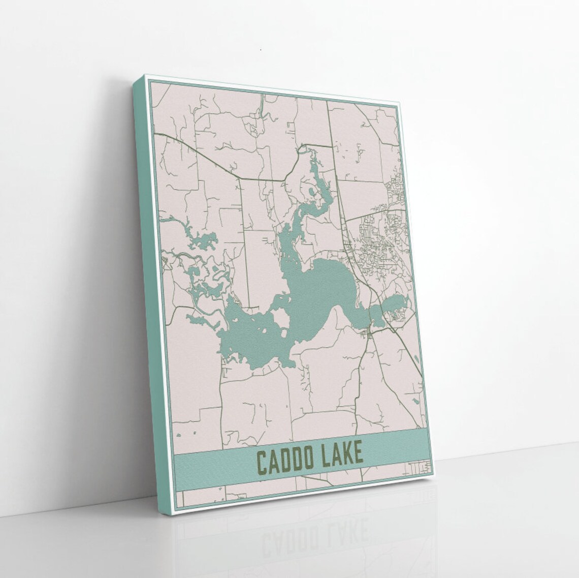 Caddo Lake Texas Map Print Caddo Lake Magnetic Poster Frame - Etsy