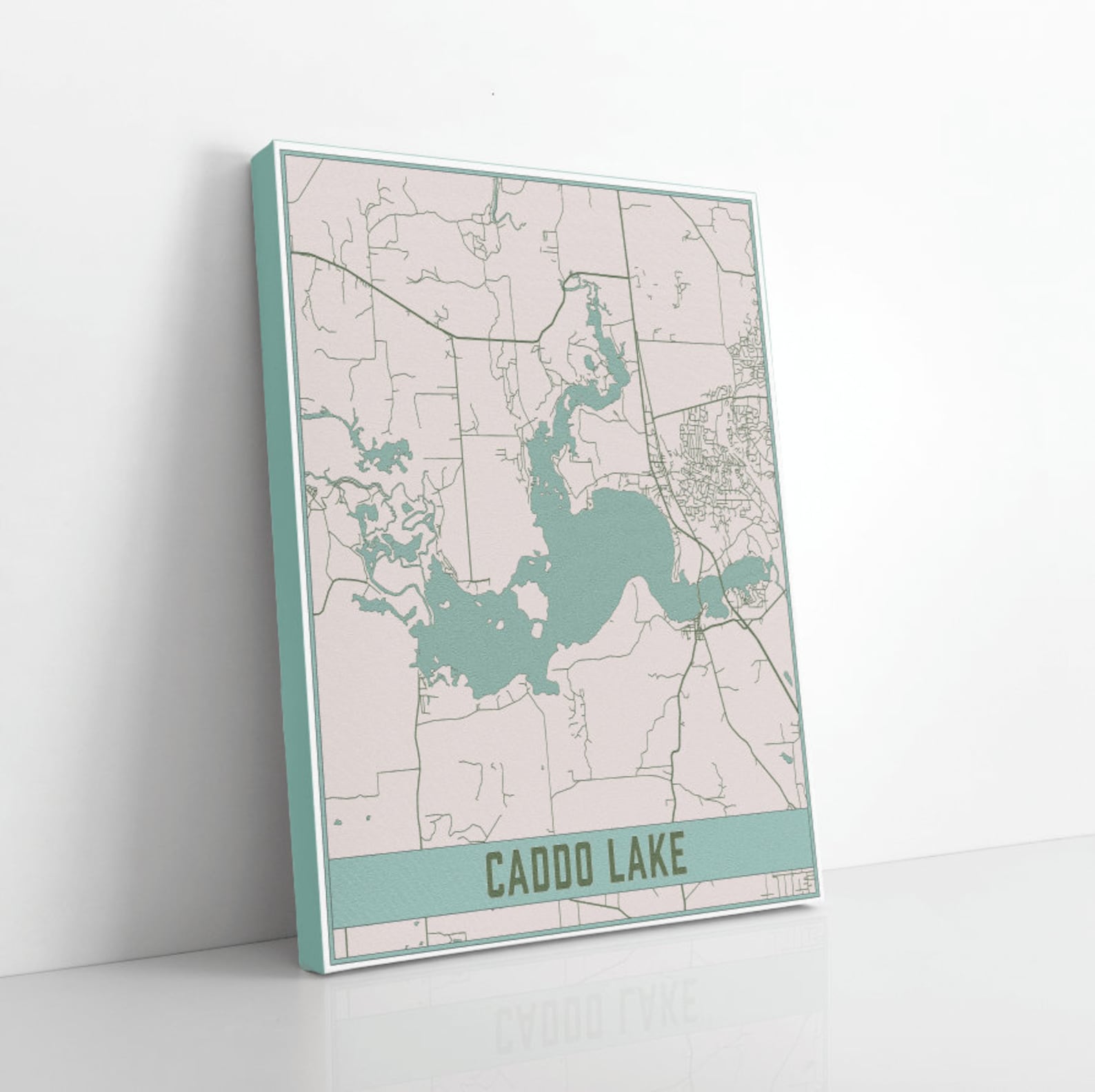 Caddo Lake Texas Map Print Caddo Lake Magnetic Poster Frame - Etsy