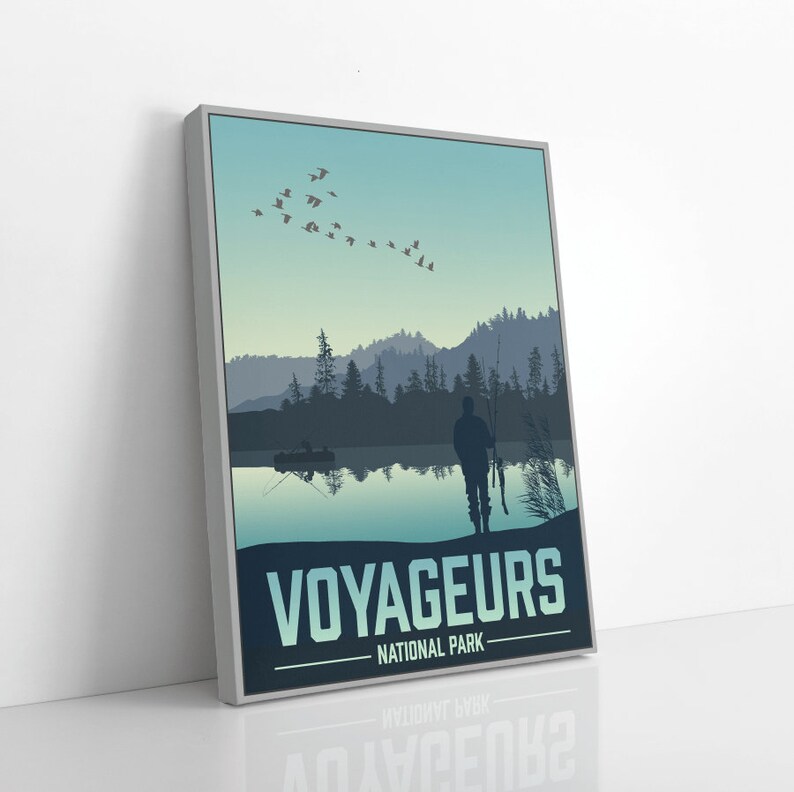 Voyageurs National Park Minnesota Modern Illustration Print - Etsy