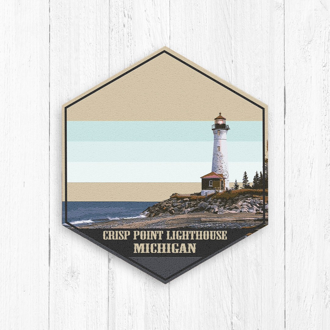 Crisp Point Lighthouse Hexagon Canvas by Printed Marketplace - Etsy