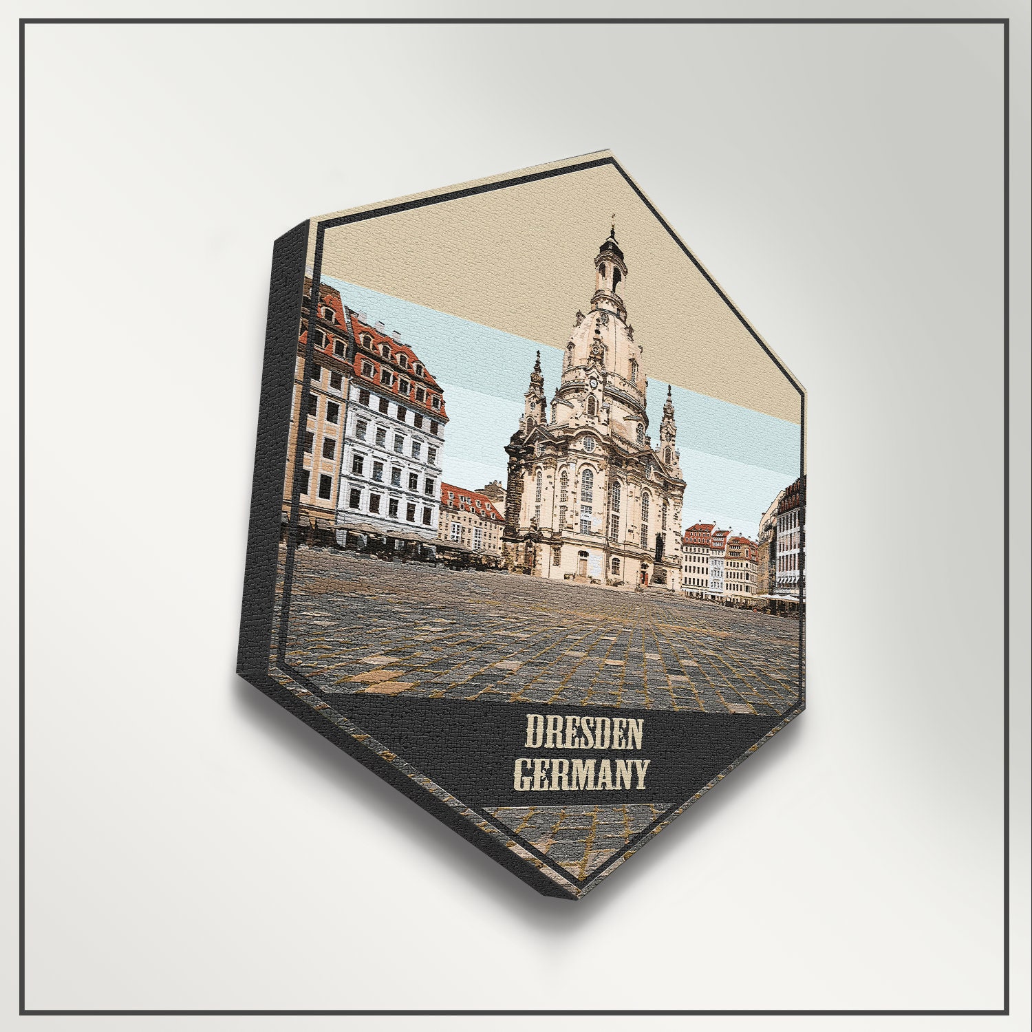 Dresden Germany Hexagon Illustration by Printed Marketplace | Etsy
