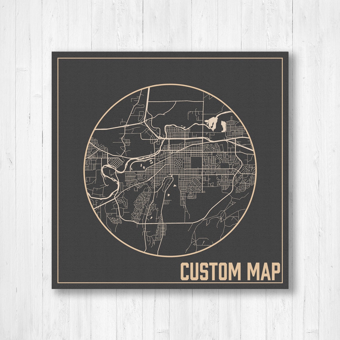 Custom Map Custom Map Print Map With Streets Map of | Etsy