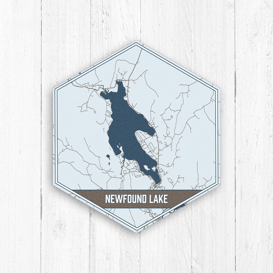 Newfound Lake New Hampshire Hexagon Lake Print, Newfound Lake Canvas ...
