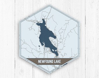 Newfound Lake Map Print - Etsy