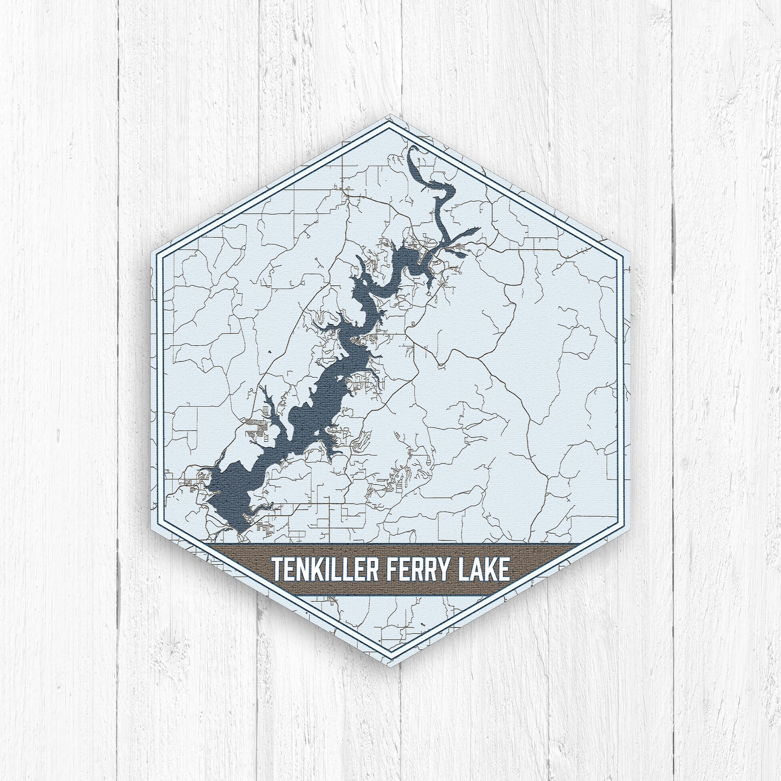 Tenkiller Ferry Lake Oklahoma Hexagon Canvas Print Tenkiller - Etsy