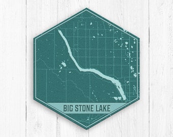 Big Stone Lake Map - Etsy