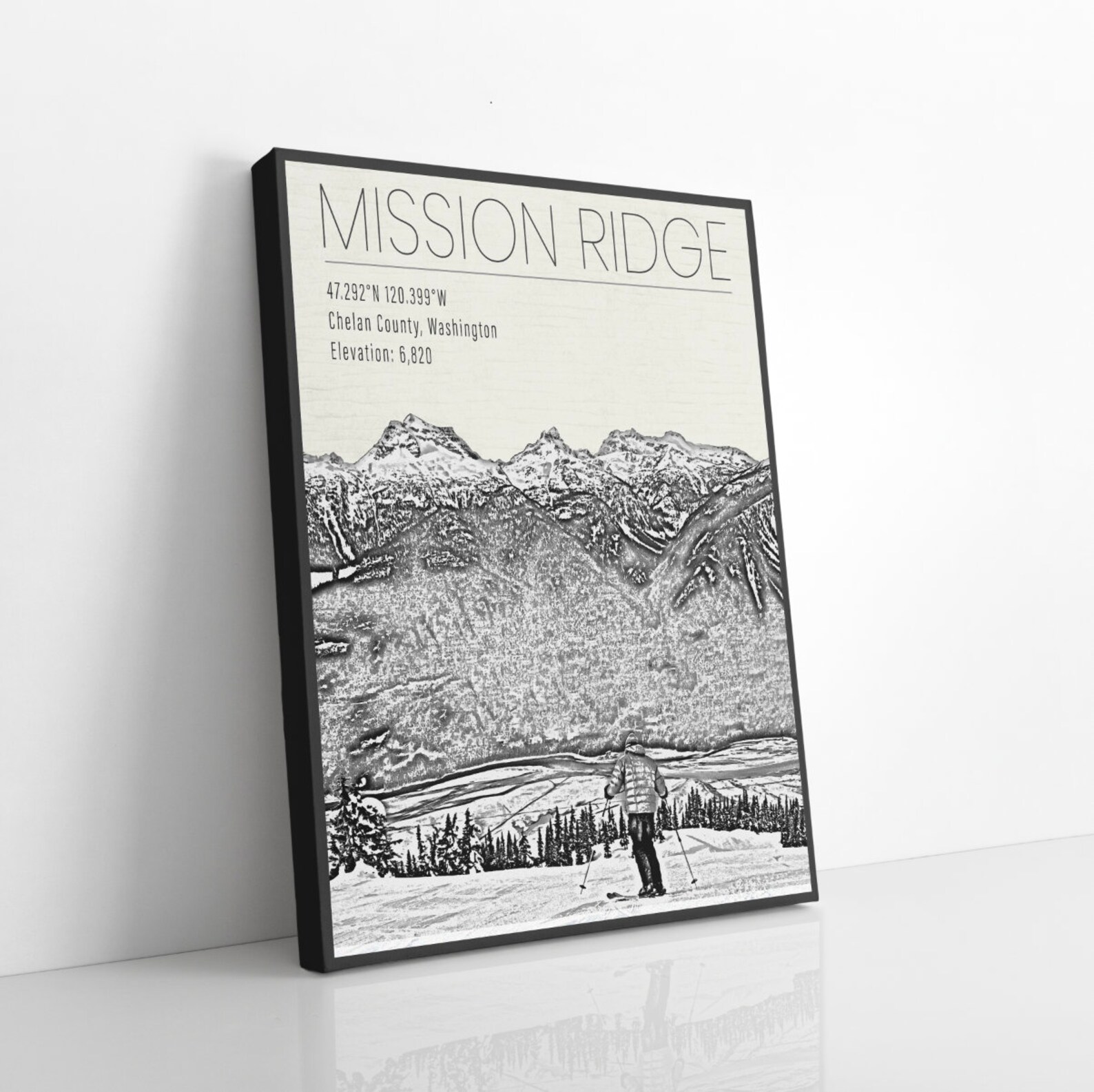 Mission Ridge Washington Ski Resort Area | Hanging Canvas of Mission ...