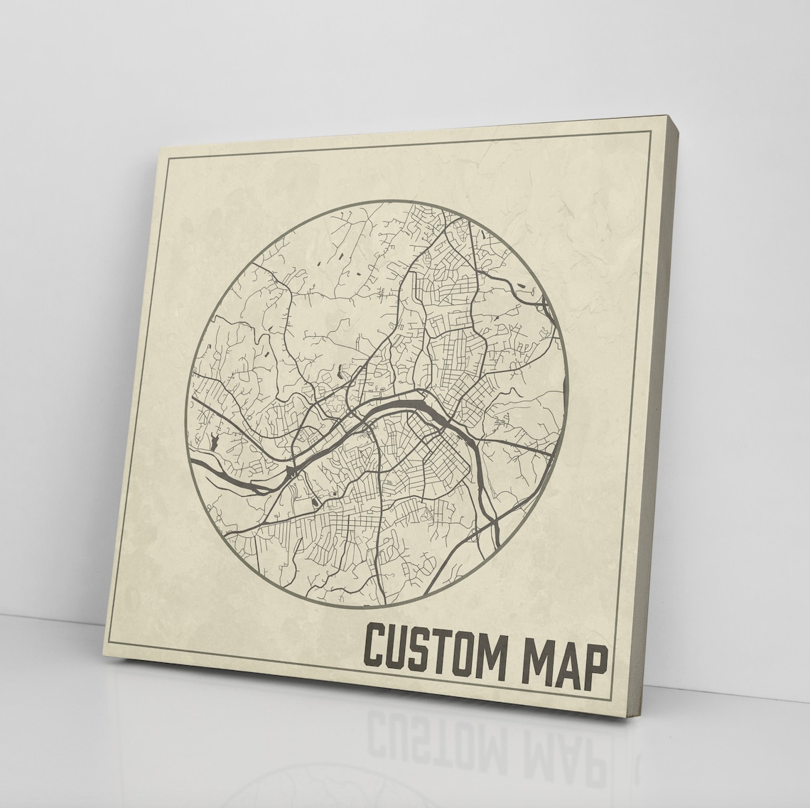 Custom Square Street Map Print Personalized Map Print Custom - Etsy