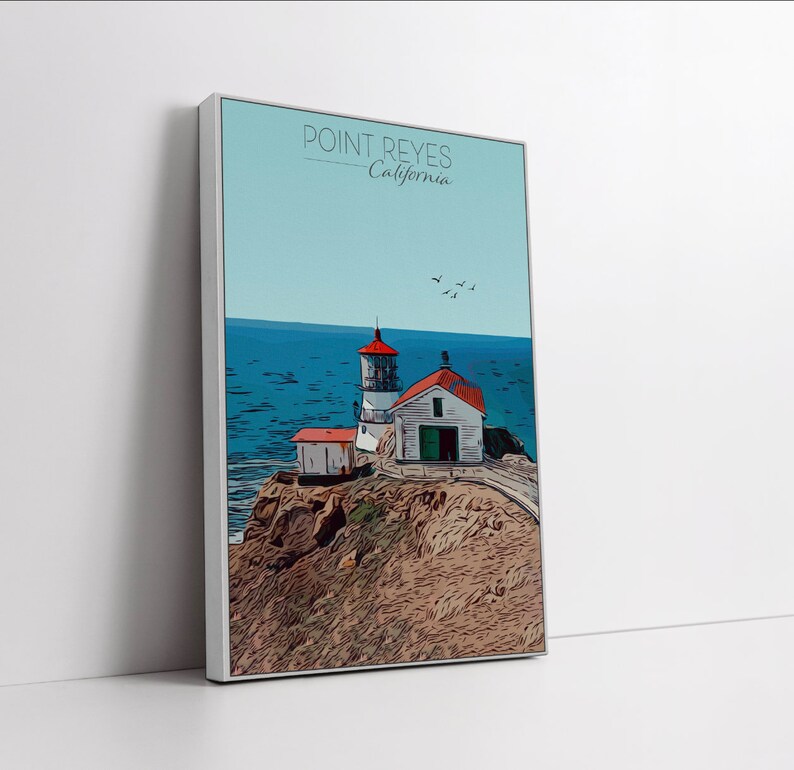 Point Reyes California Illustration Print Point Reyes - Etsy