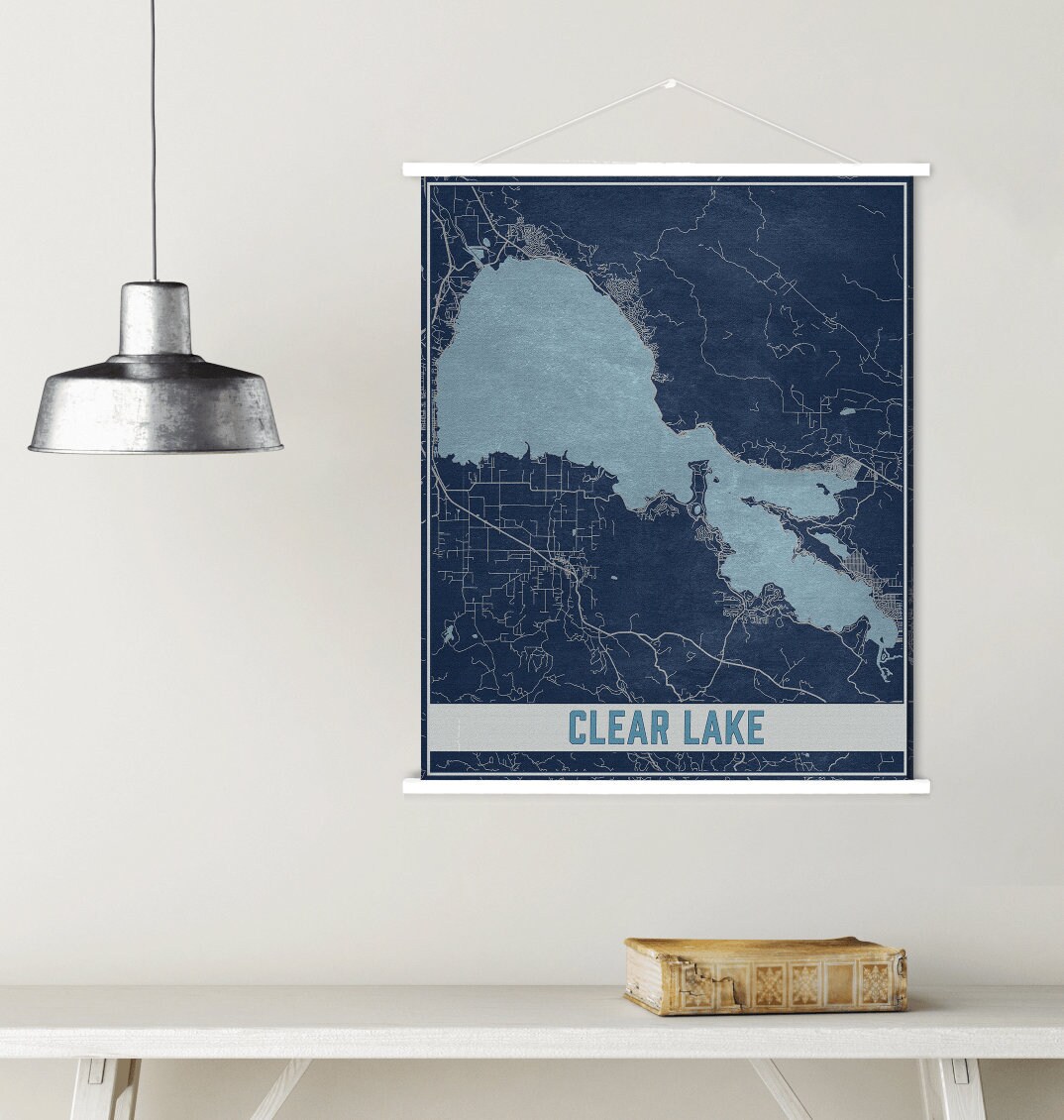 Clear Lake California Map Print Clear Lake Magnetic Poster - Etsy