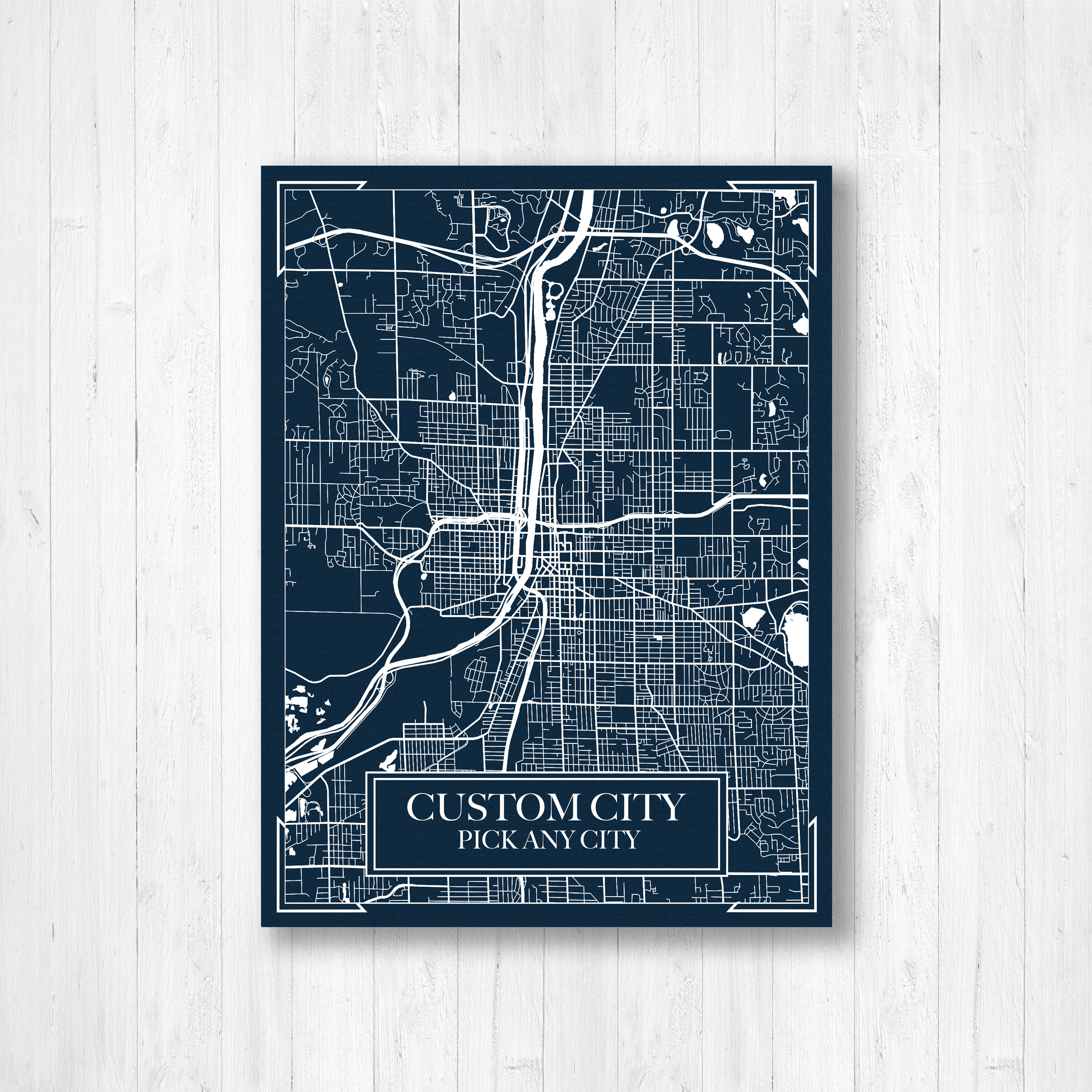 Custom City Blueprint Street Map by Printed Marketplace - Etsy