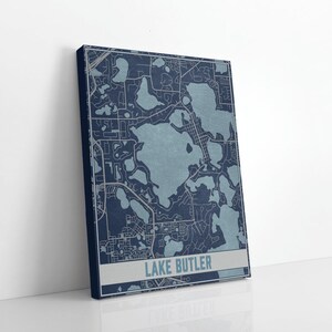 Lake Butler Florida Map Print | Lake Butler Magnetic Poster Frame ...