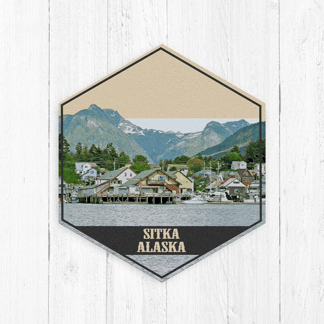 Impresión hexagonal de Sitka Alaska de Printed Marketplace - Etsy España