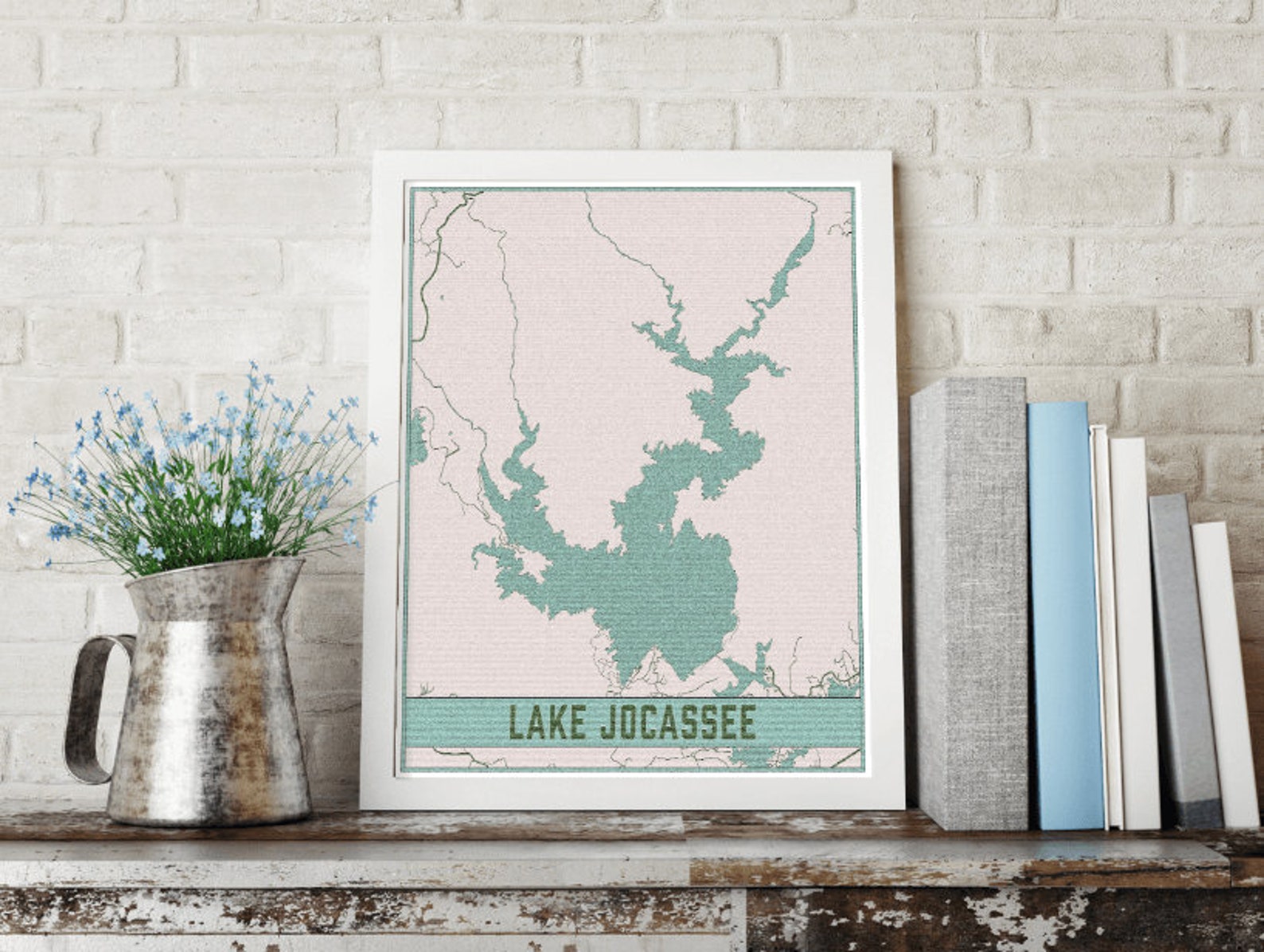 Lake Jocassee South Carolina Map Print Lake Jocassee Etsy Uk