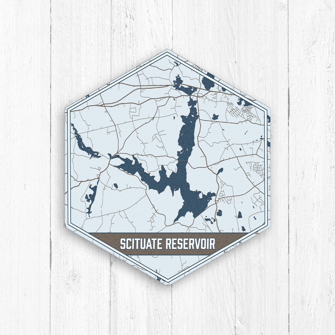 Scituate Reservoir Rhode Island Hexagon Canvas Print, Scituate Hexagon ...