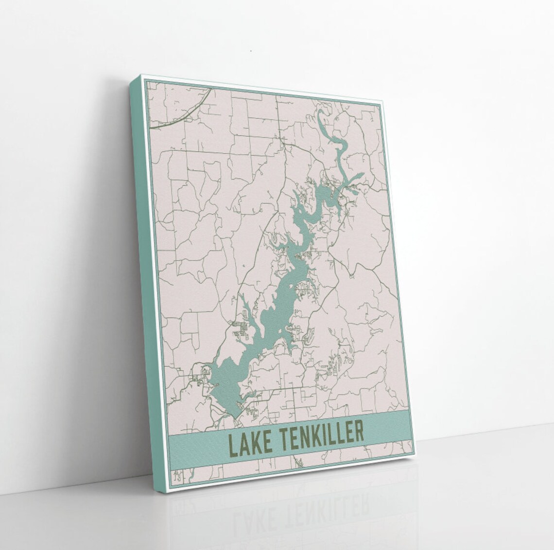 Lake Tenkiller Oklahoma Street Map Print Lake Tenkiller - Etsy