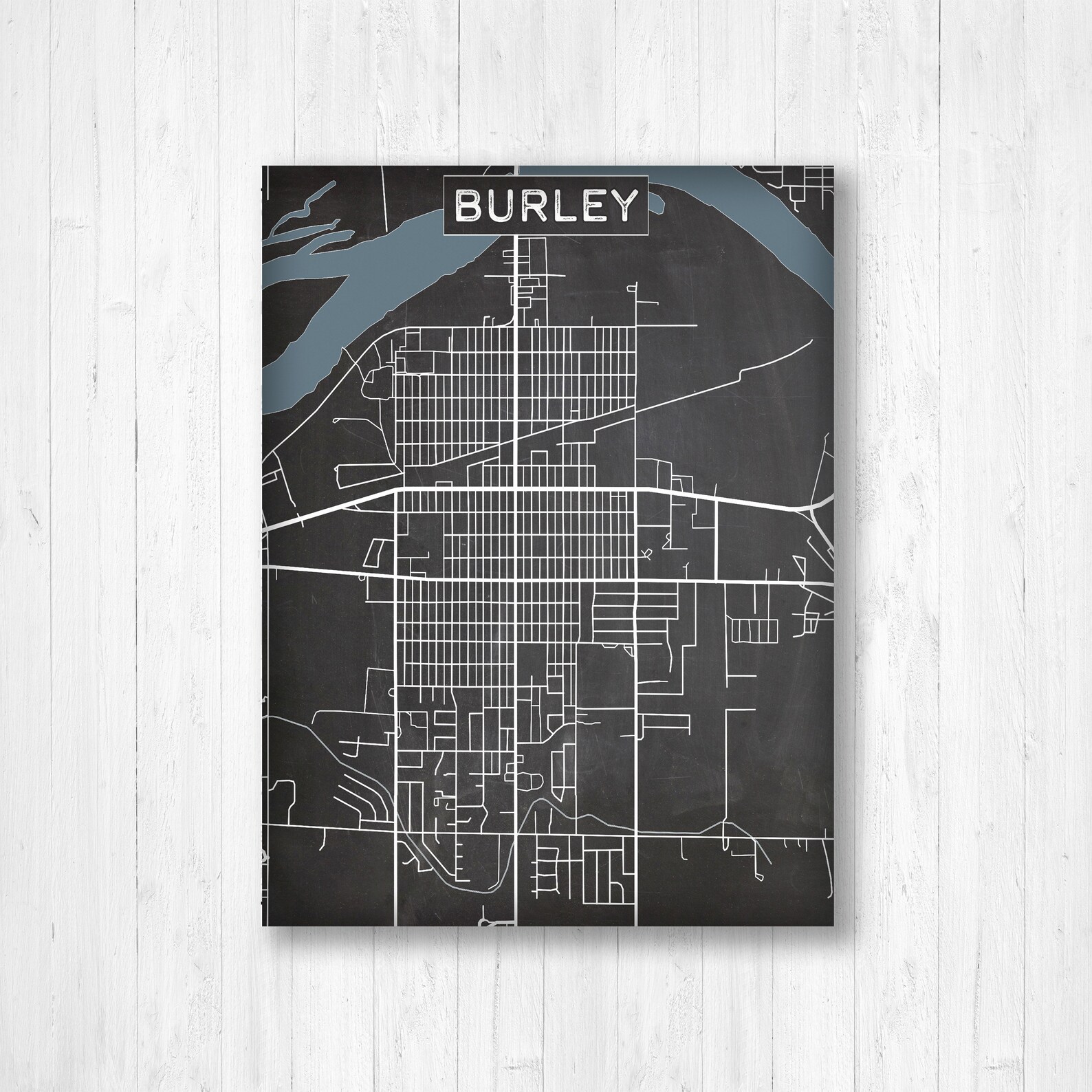 Burley Idaho Charcoal Street Map Hanging Canvas Map of - Etsy Ireland