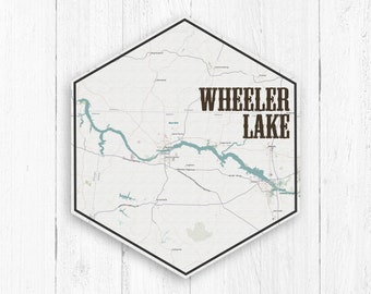 Wheeler Lake Map - Etsy