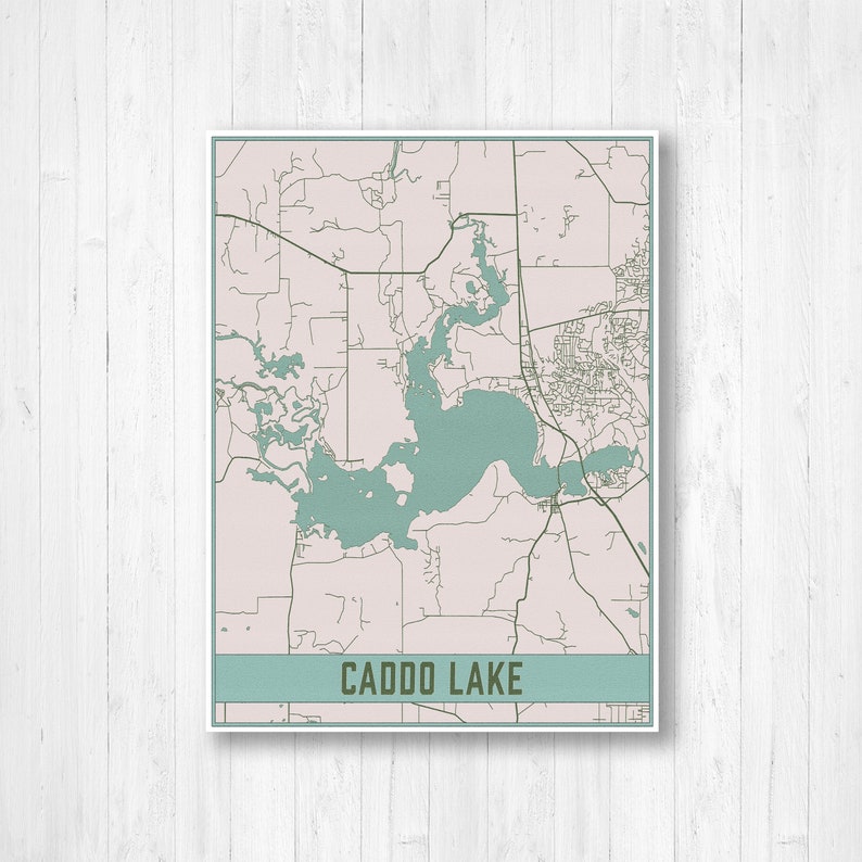 Caddo Lake Texas Map Print Caddo Lake Magnetic Poster Frame - Etsy