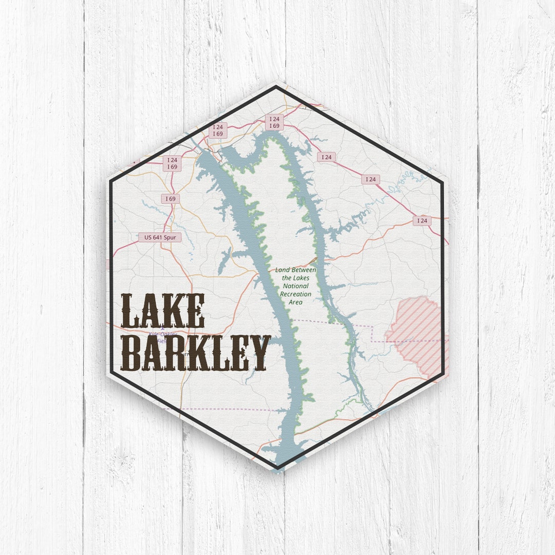 Lake Barkley Kentucky Hexagon Canvas, Lake Barkley Canvas, Lakes of ...