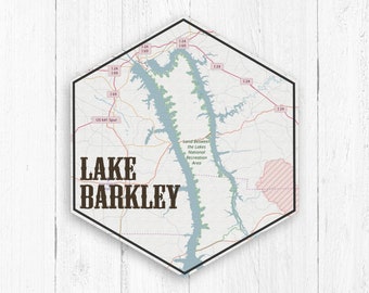 Lake Barkley Map - Etsy
