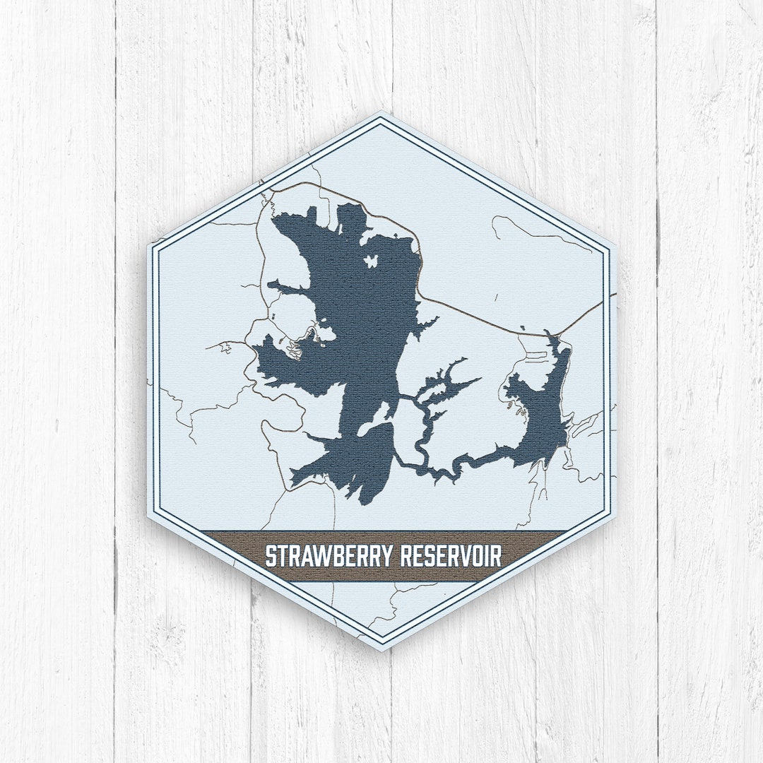 Strawberry Reservoir Utah Hexagon Print, Strawberry Reservoir Canvas ...