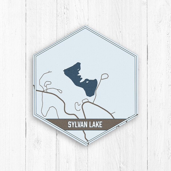 Sylvan Lake Map South Dakota - Etsy
